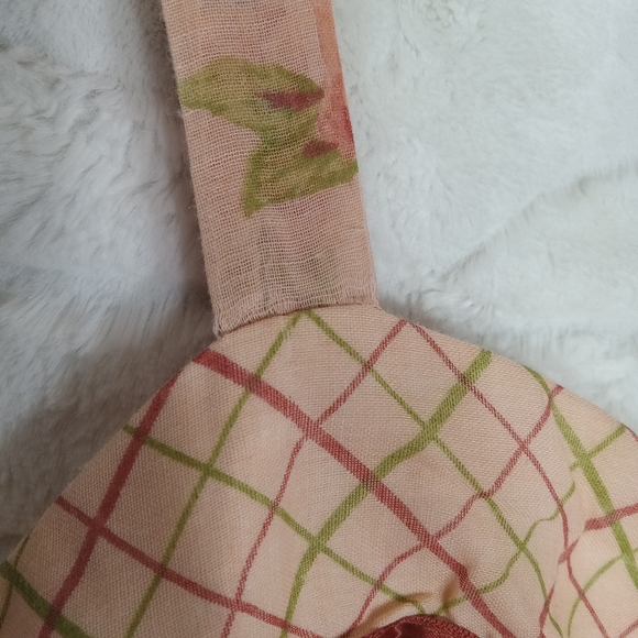 Dresses | Vintage Union Made Ilgwu Summer Dress Floral Peach Plaid Lace ...